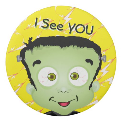 Halloween Frankenstein Monster Peek A Boo I See U Eraser | Zazzle