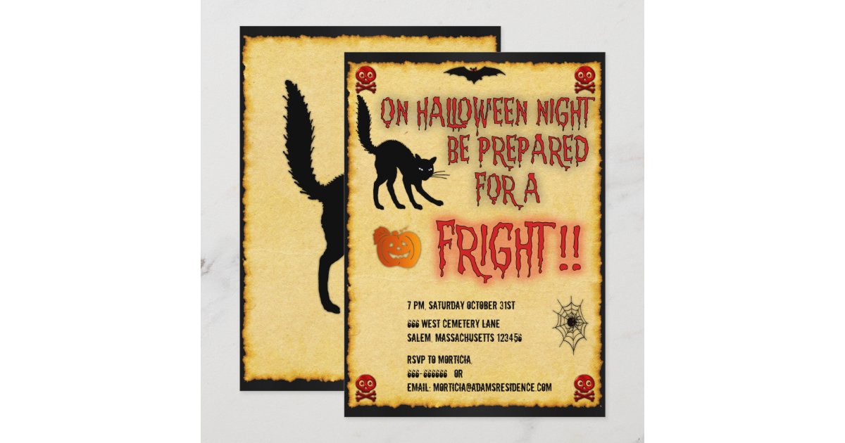 Halloween Fright Night Invitation | Zazzle