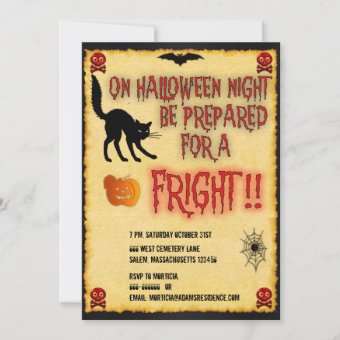 Halloween Fright Night Invitation | Zazzle