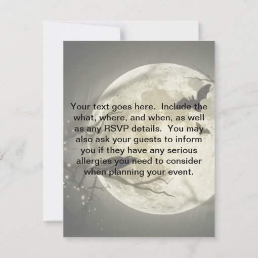 Halloween Full Moon Invitation | Zazzle