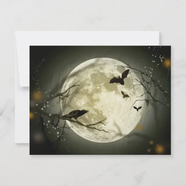 Halloween Full Moon Invitation | Zazzle