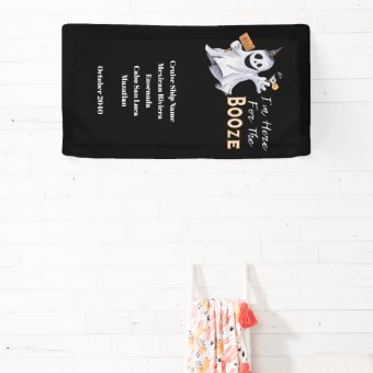 Halloween Funny Booze Cruise Ship Cabin Door Banner | Zazzle