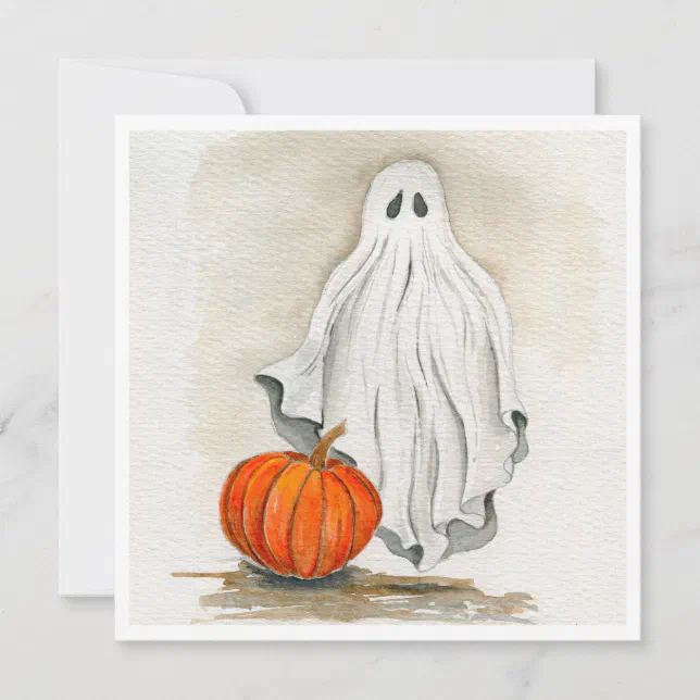 Halloween Ghost Card | Zazzle