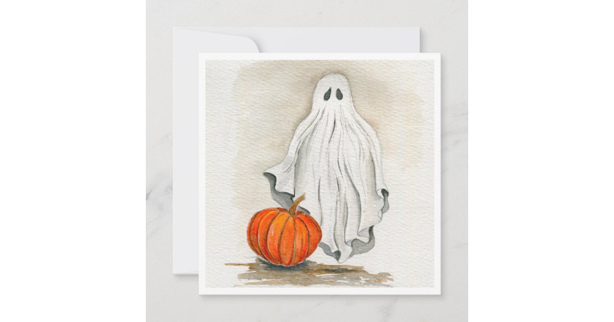 Halloween Ghost Card | Zazzle