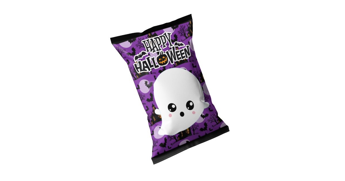 Halloween Ghost Chip Bag Wrappers Party Favors Notepad | Zazzle