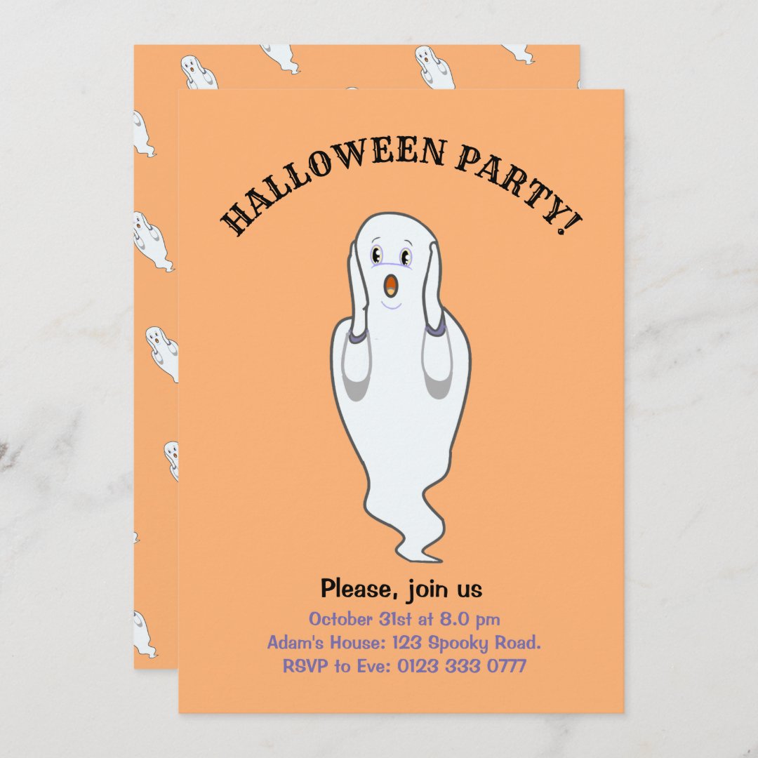 Halloween Ghost Invitation | Zazzle