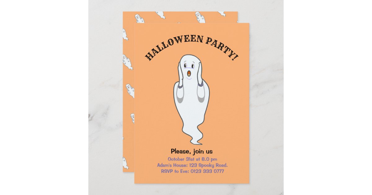 Halloween Ghost Invitation | Zazzle