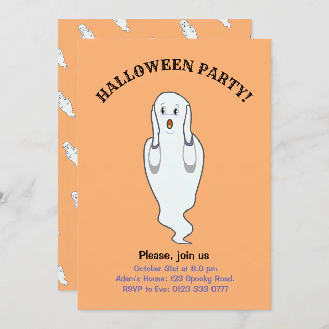 Halloween Ghost Invitation | Zazzle