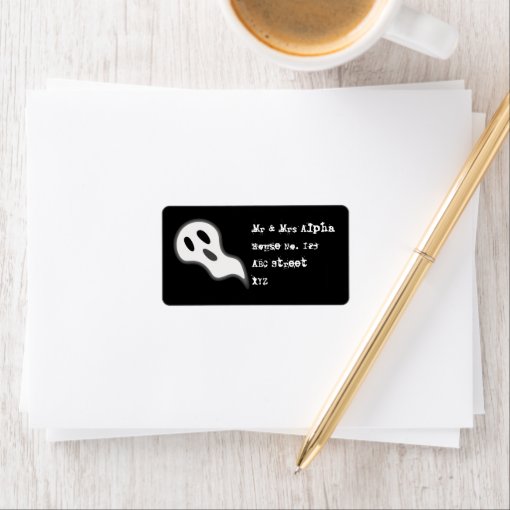 Halloween Ghost Label | Zazzle