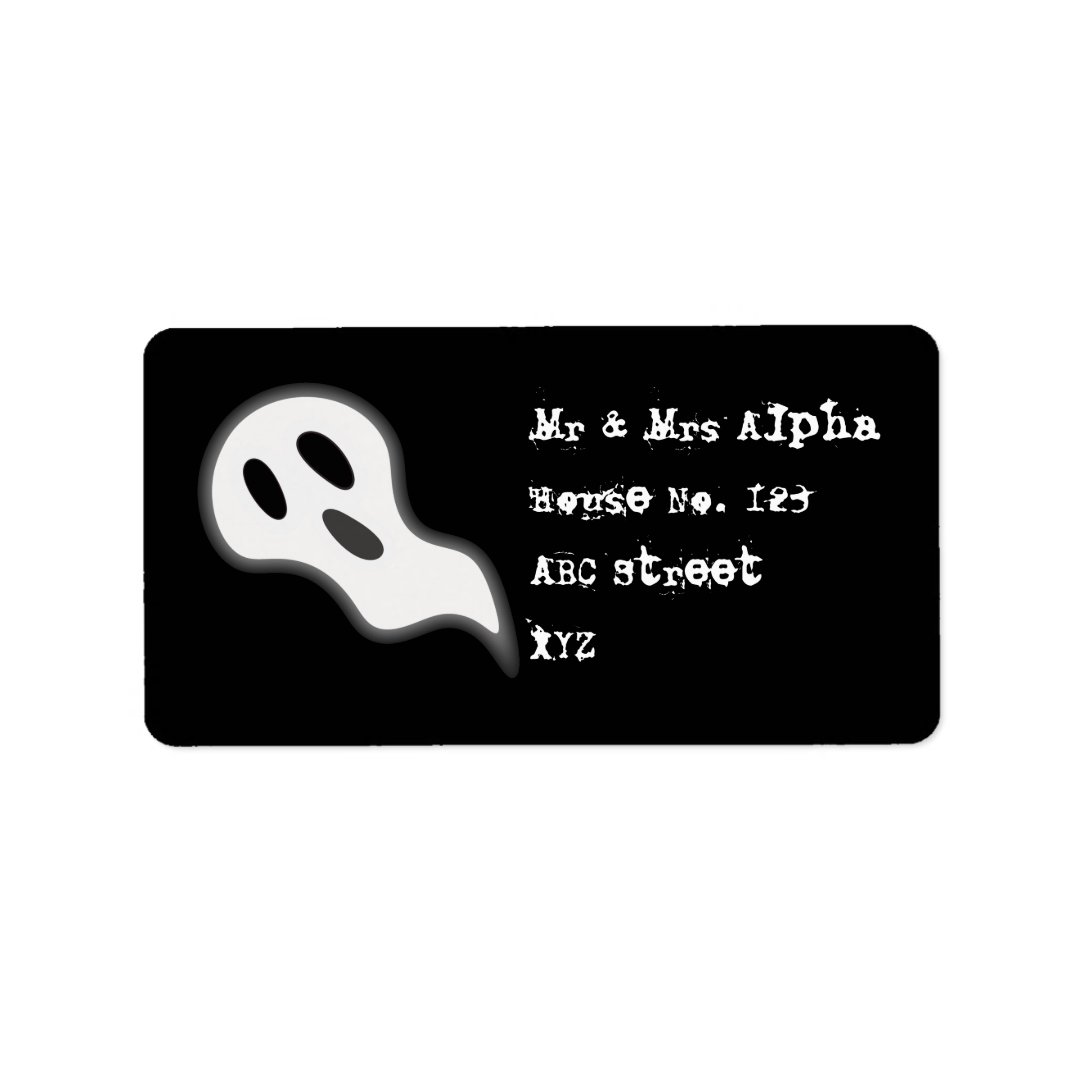 Halloween Ghost Label | Zazzle