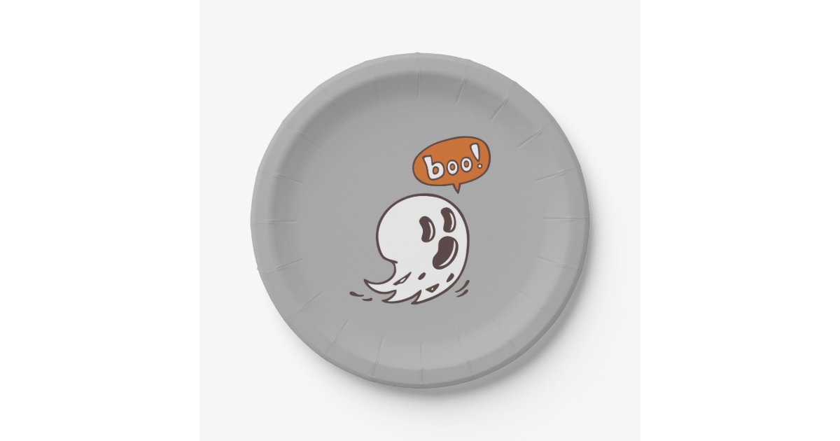 Halloween Ghost Paper Plates | Zazzle