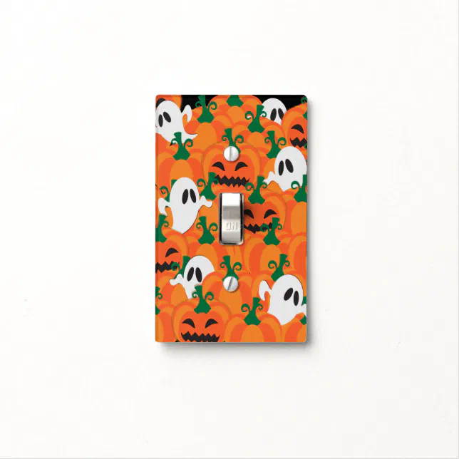 Halloween Ghosts Haunted Pumpkin Patch Light Switch Cover | Zazzle