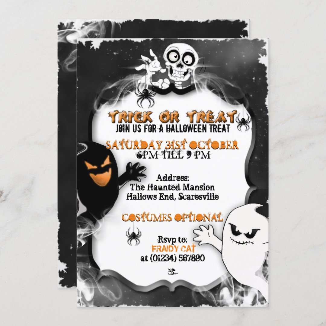 Halloween Ghosts Party Invitations | Zazzle