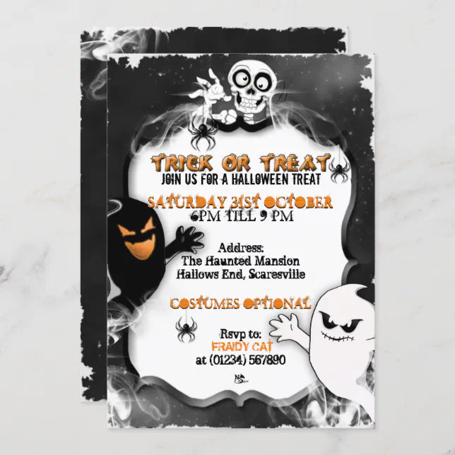 Halloween Ghosts Party Invitations | Zazzle