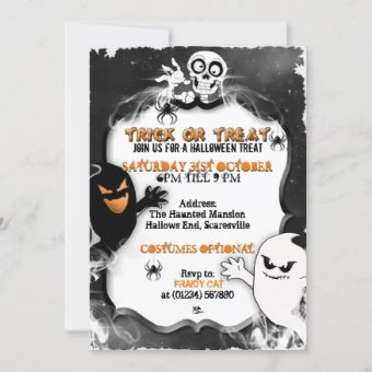 Halloween Ghosts Party Invitations | Zazzle