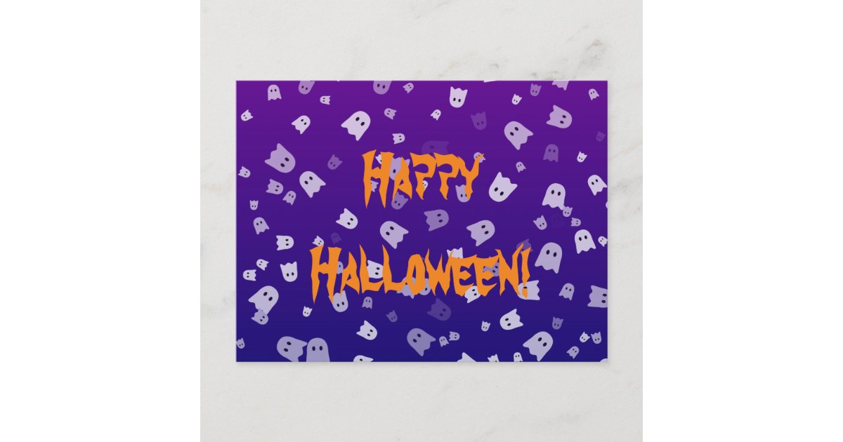 Halloween Ghosts Postcard | Zazzle