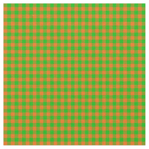 Halloween Plaid Fabric | Zazzle