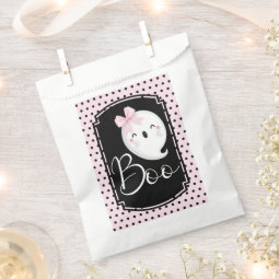 Halloween Girl Birthday Boo Ghost Favor Bag | Zazzle