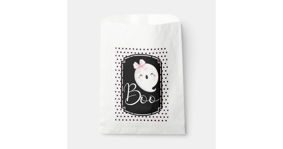 Halloween Girl Birthday Boo Ghost Favor Bag | Zazzle