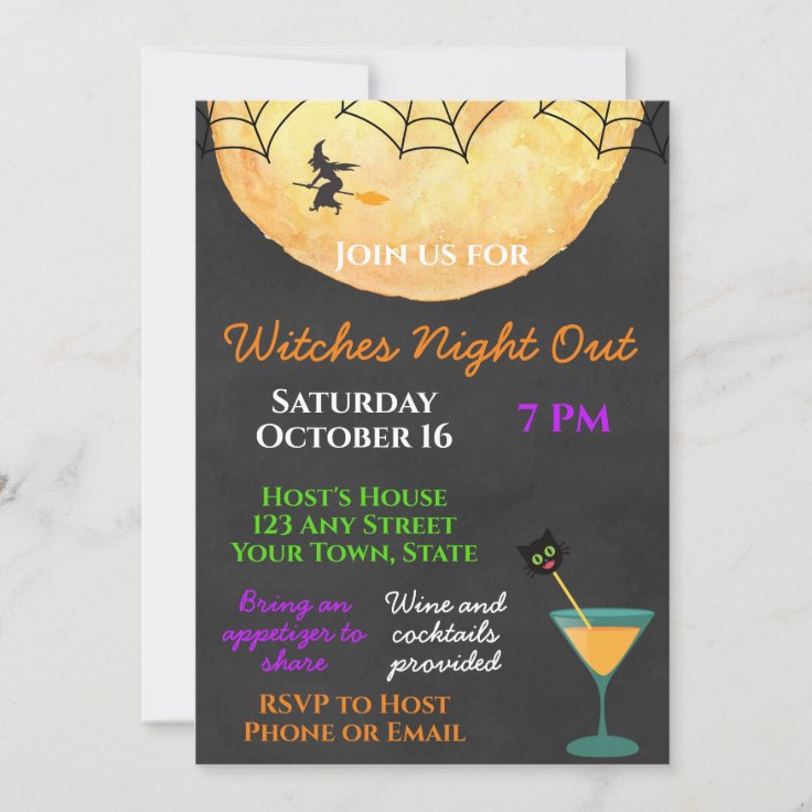 Halloween Girls Night Out Invitation | Zazzle