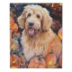 Halloween Goldendoodle With Pumpkins Scary Faux Canvas Print | Zazzle
