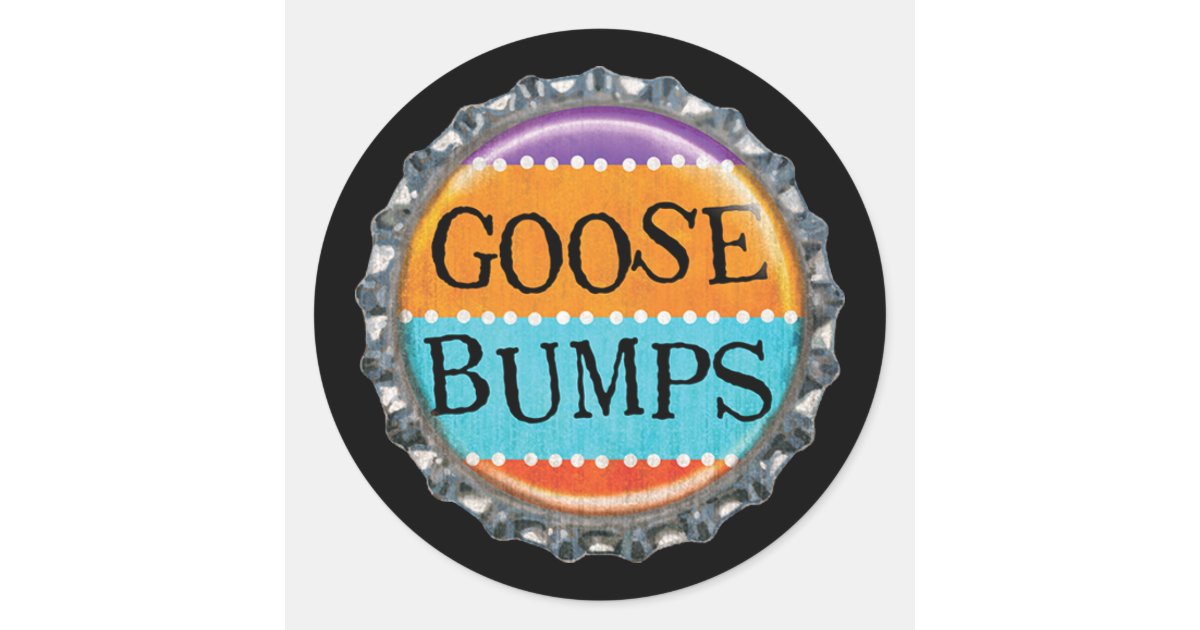 Halloween Goosebumps Bottle Cap Classic Round Sticker | Zazzle