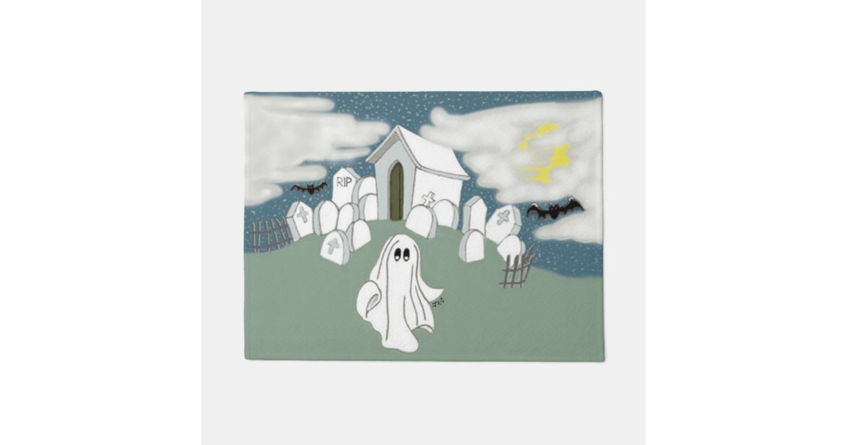 Halloween Grave Yard Shift Doormat | Zazzle
