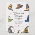 Halloween Gray Wizards & Witches Party Invitation | Zazzle