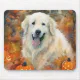 Halloween Great Pyrenees With Pumpkins Scary Mouse Pad | Zazzle