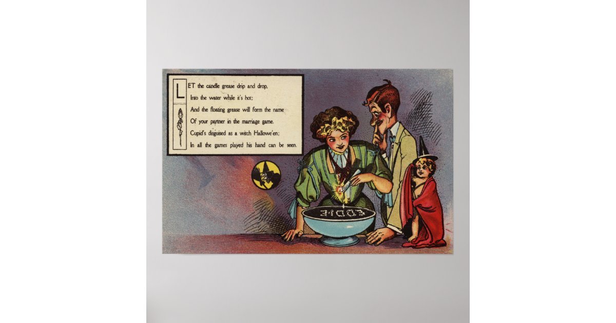 Halloween GreetingCandle Grease Poster | Zazzle