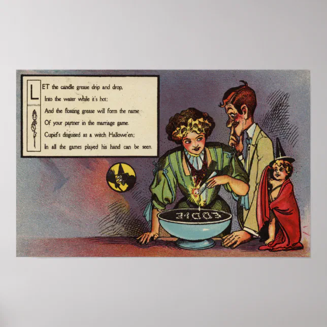 Halloween GreetingCandle Grease Poster | Zazzle