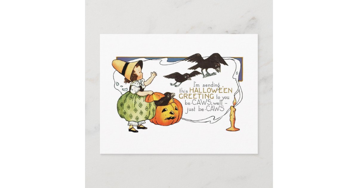 Halloween Greetings Postcard | Zazzle