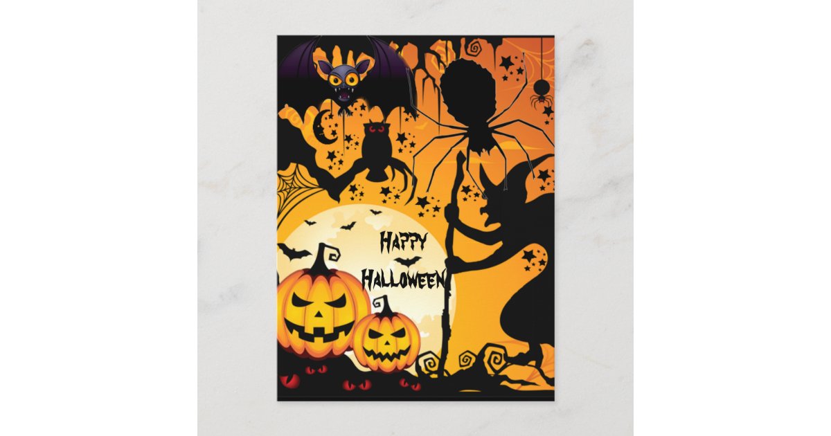 Halloween greetings_ postcard | Zazzle