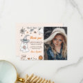 Halloween Groovy Cute Ghost Birthday Party Thank You Card | Zazzle