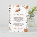 Halloween Groovy Cute Ghost Thank You Card | Zazzle