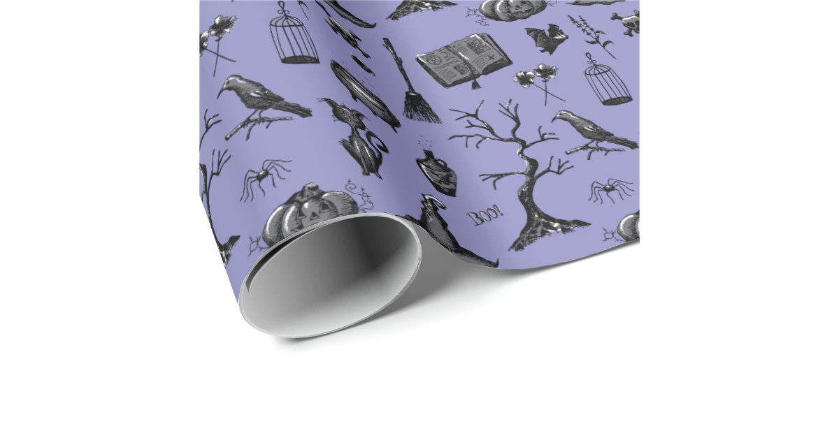 Halloween Hand-Drawn Wrapping Paper | Zazzle