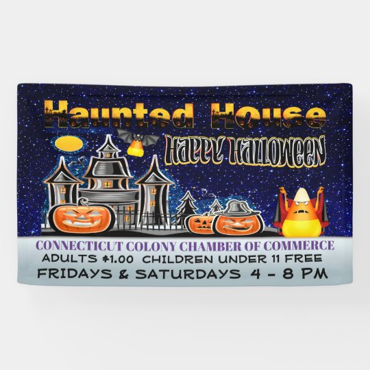 Halloween Haunted House Banner | Zazzle.com