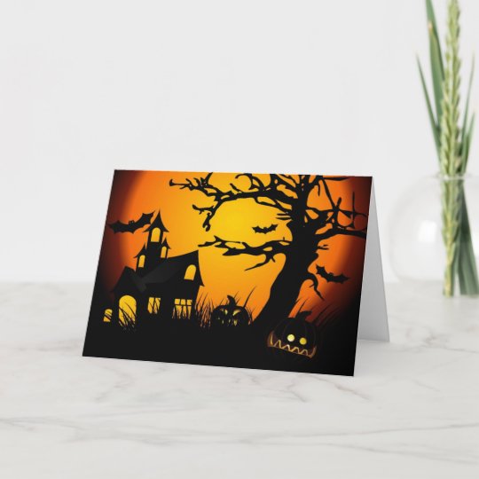 Halloween haunted house card | Zazzle.com