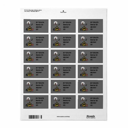 Halloween Haunted House Label | Zazzle