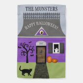 Halloween Haunted House Personalized Garden Flag | Zazzle