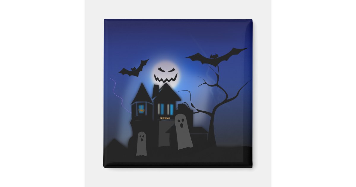 Halloween Haunted House -- Scary Magnet | Zazzle
