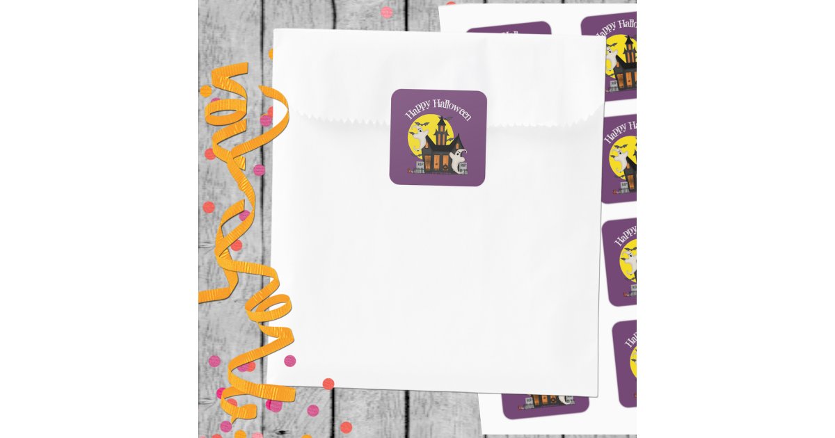 Halloween Haunted House Sticker | Zazzle