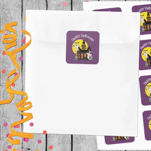 Halloween Haunted House Sticker | Zazzle