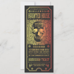 Halloween Haunted House Ticket Invitations v.2 | Zazzle