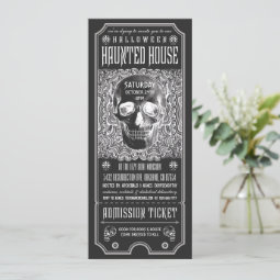 Halloween Haunted House Ticket Invitations v.3 | Zazzle