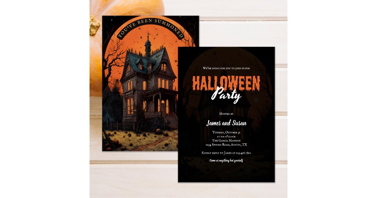 Halloween Haunted Mansion Adult Costume Party Invitation | Zazzle