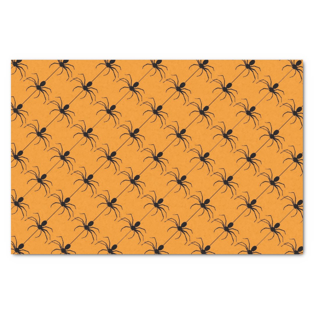Halloween Holiday spider pattern tissue paper | Zazzle
