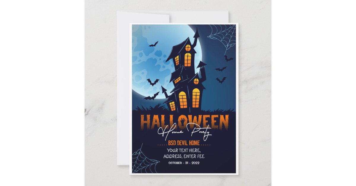 Halloween Home Party Invitation | Zazzle