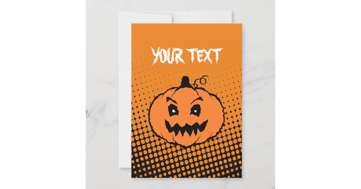 Halloween Horror Pumpkin Gradients Invitation | Zazzle