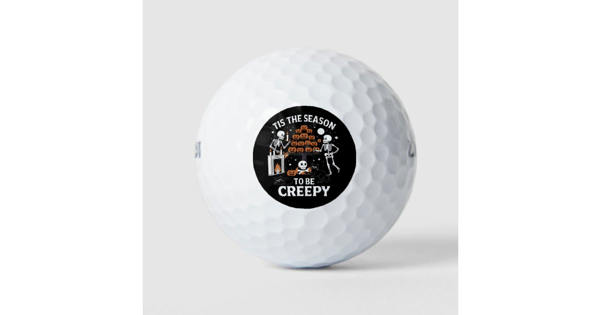 Halloween Horror Tis The Season To Be Creepy Golf Balls | Zazzle